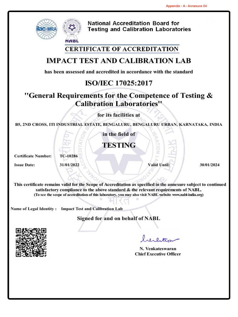 Certificate TC-10286 PDF | PDF