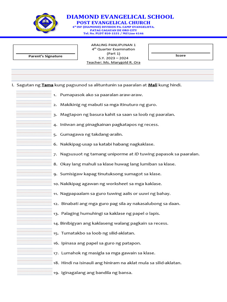 4th Quarter - ArPan (Pt1) | PDF