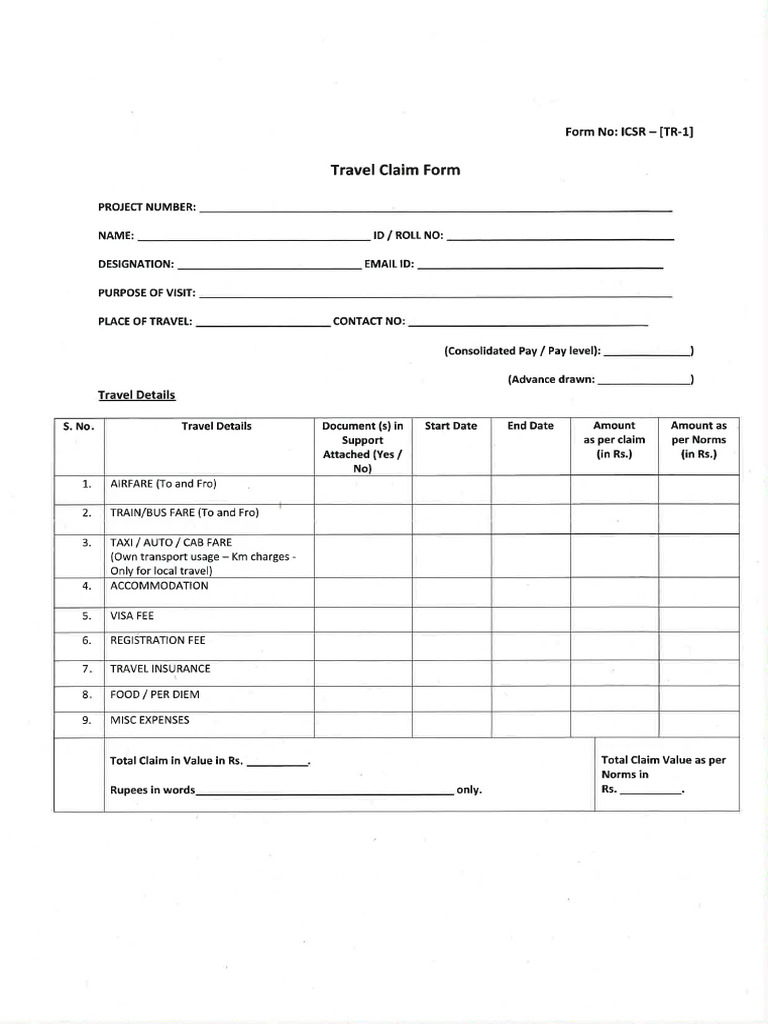 TA Form Template | PDF