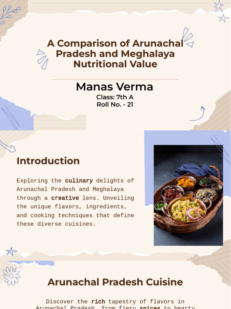 A Comparison of Arunachal Pradesh and Meghalaya Nutritional Value - Manas Verma | PDF | Cuisine ...
