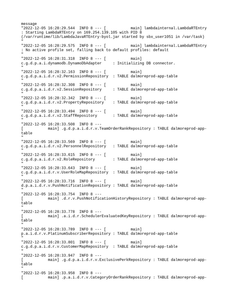 Lambda Function Initialization Logs | PDF | Software Engineering ...