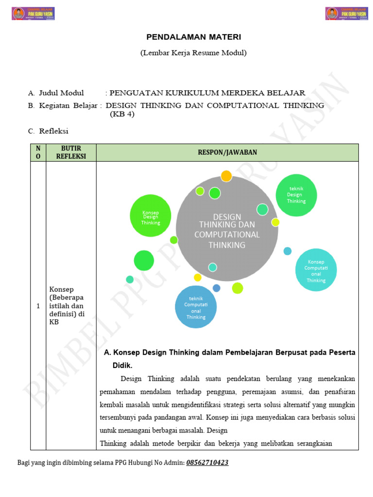 LK Resume Modul Penguatan Kumer KB 4 | PDF