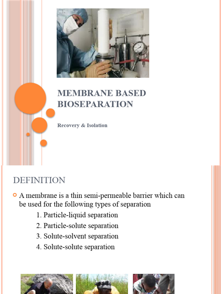 5.membrane Based Bioseparation-Purification | PDF | Membrane | Diffusion