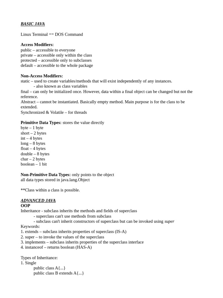 Reviewer Basic Threads Pdf Inheritance Object Oriented Programming Class Computer 4517