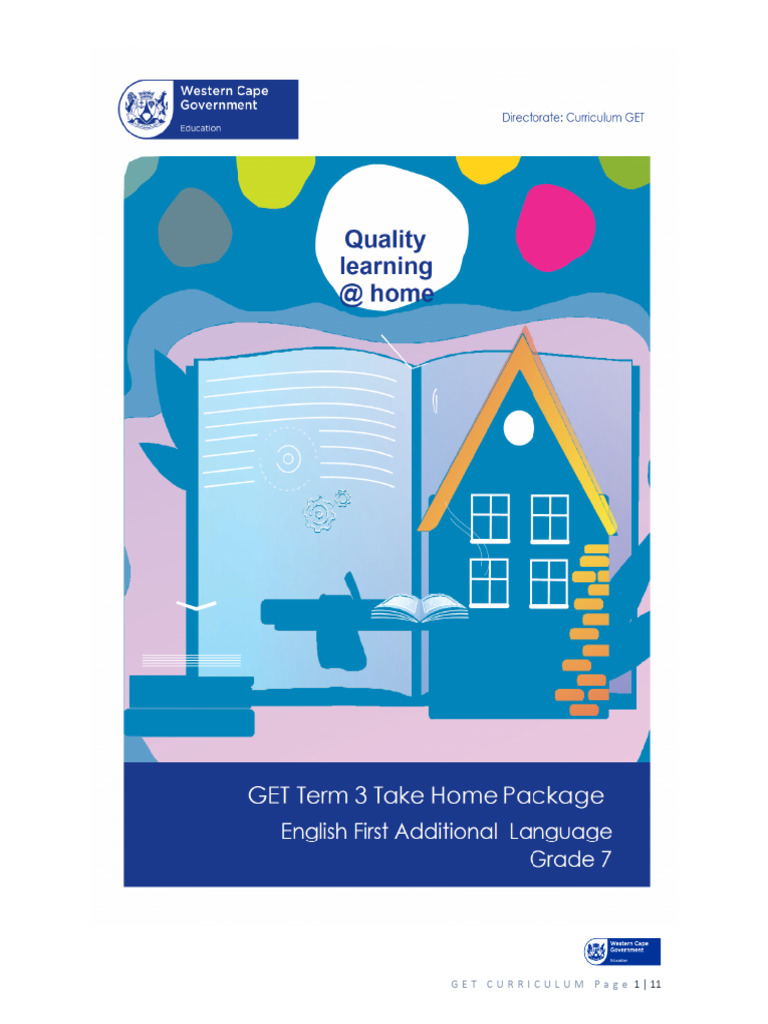Eng FAL Gr. 7 Take Home Packages | PDF | Learning | Curriculum