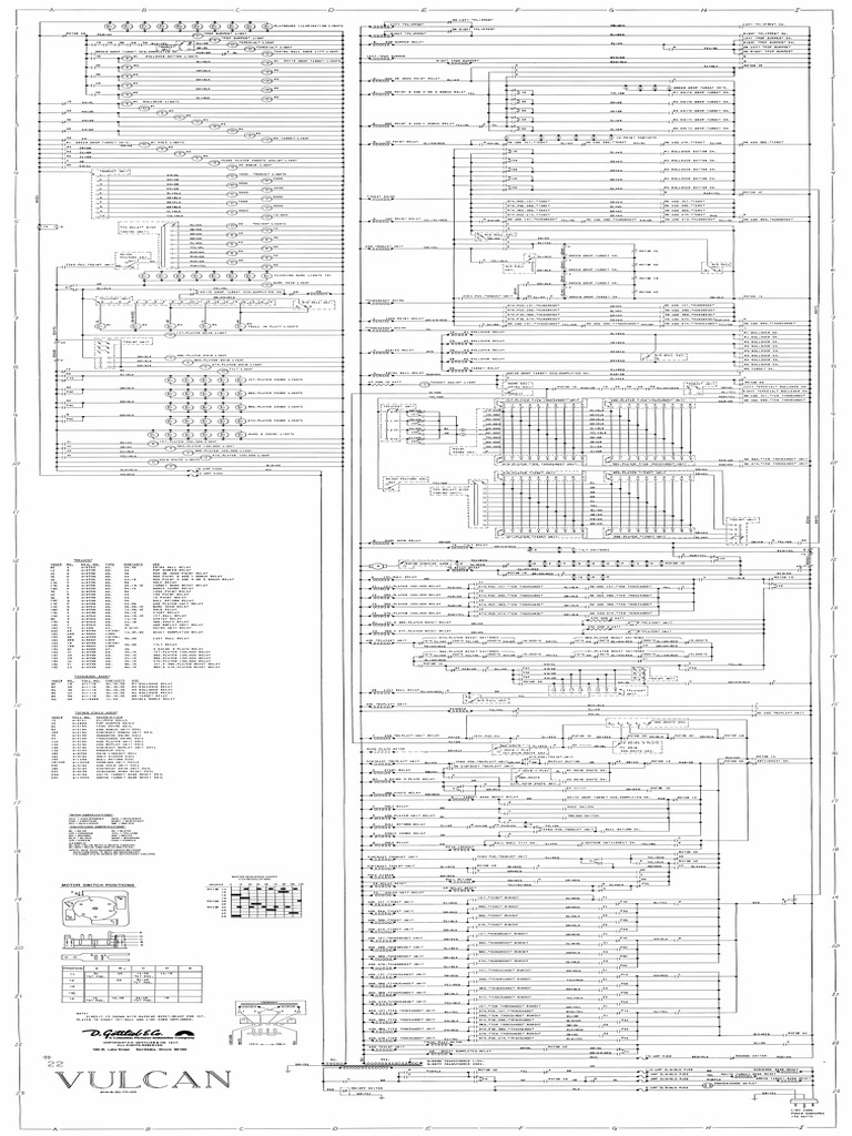 Gottlieb 1977 Vulcan Schematic Diagram Continuous | PDF