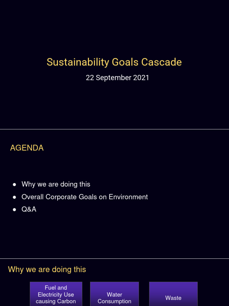 2021 - Sustainability Roadshow Deck | PDF | Recycling | Climate Change ...