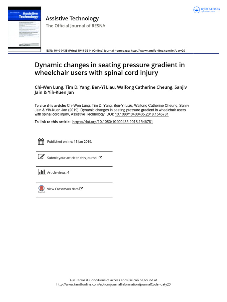 Dynamic Changes in Seating Pressure Gradient in Wheelchair Users With ...