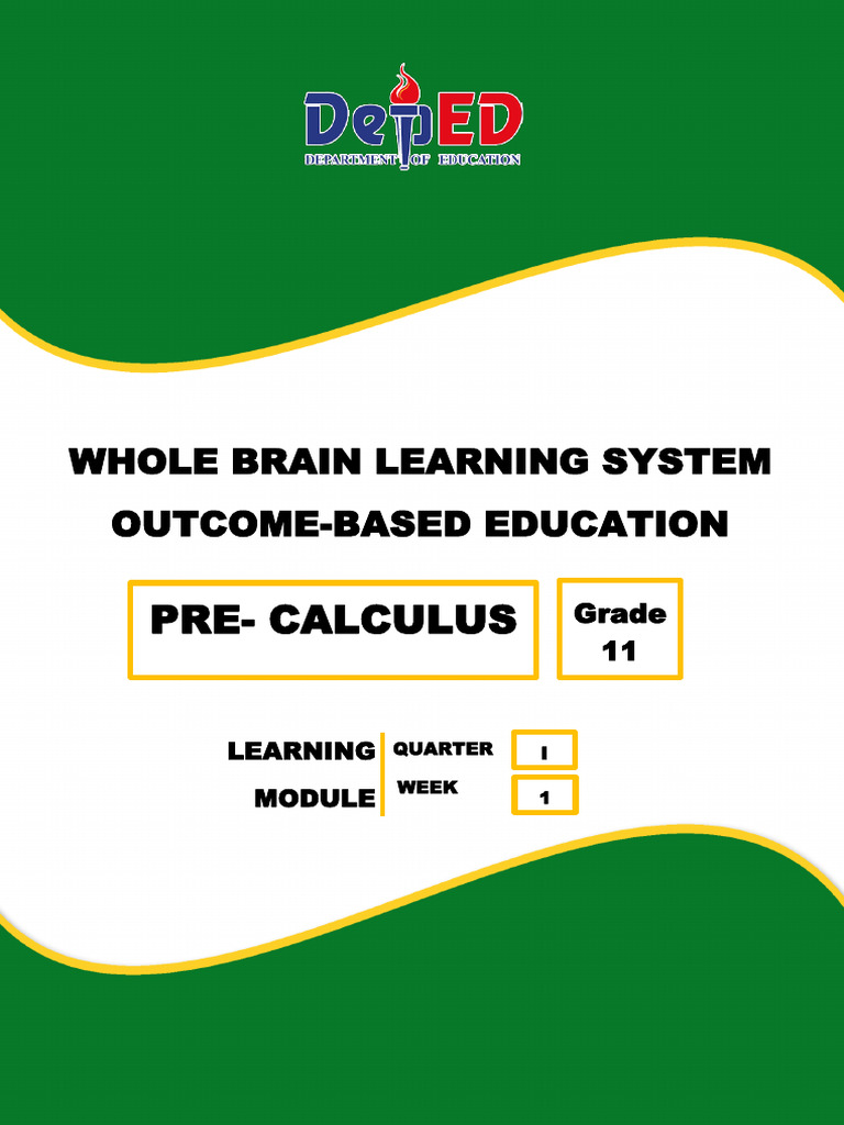 GR11 Precalculus Q1 WK1 Module | PDF | Euclidean Geometry | Mathematical Objects