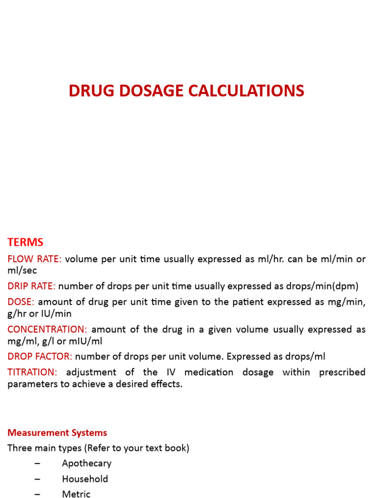 Drug Dosage Calculations | Download Free PDF | Litre | Dose (Biochemistry)