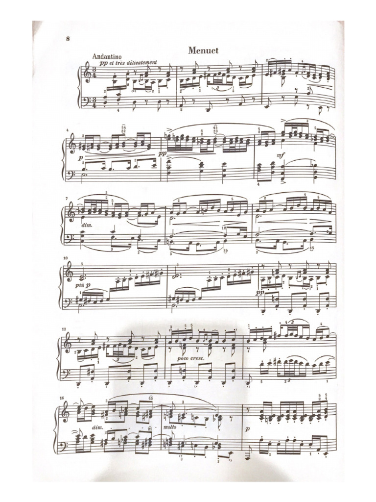Debussy Menuet | PDF