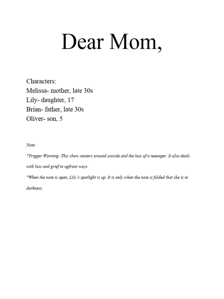 Dear Mom | PDF