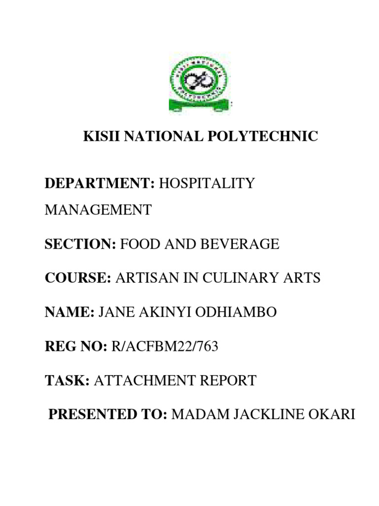 Kisii National Polytechnic | PDF | Meal | Lunch