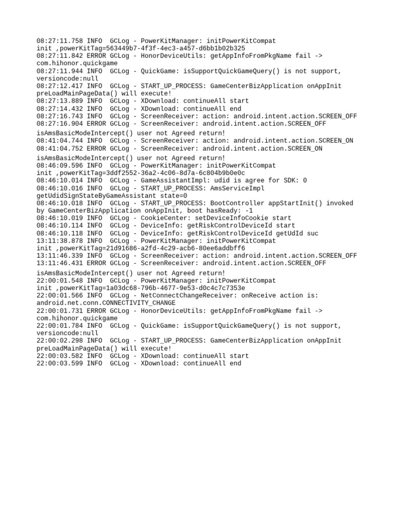Log Analysis of GameCenter Initialization | PDF