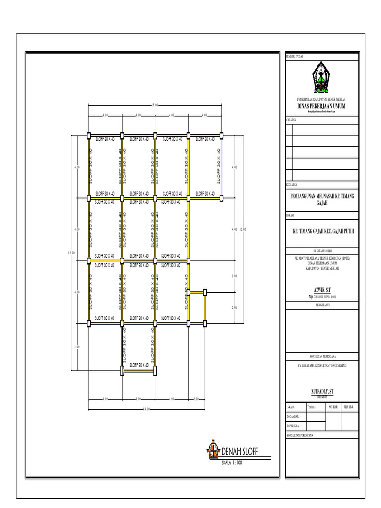 Denah Sloff: Dinas Pekerjaan Umum Dinas Pekerjaan Umum | PDF