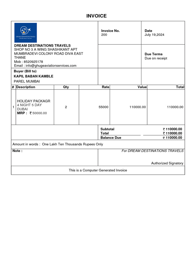 Invoice No. Date | PDF
