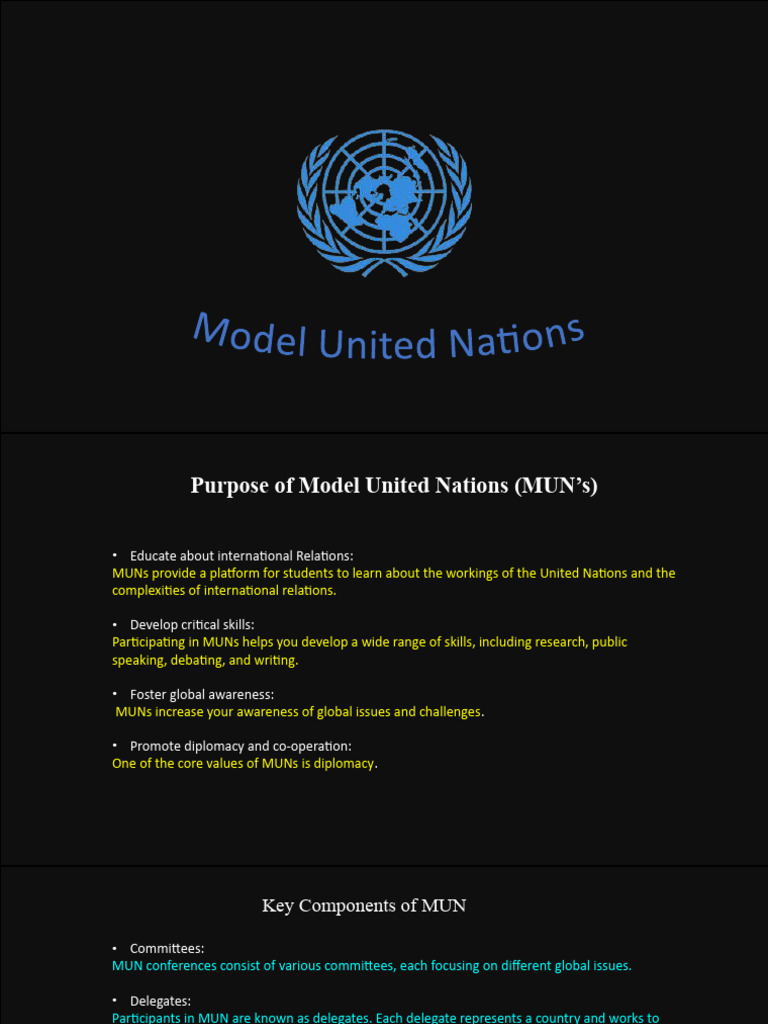 Mun Presentation | PDF | United Nations | International Relations