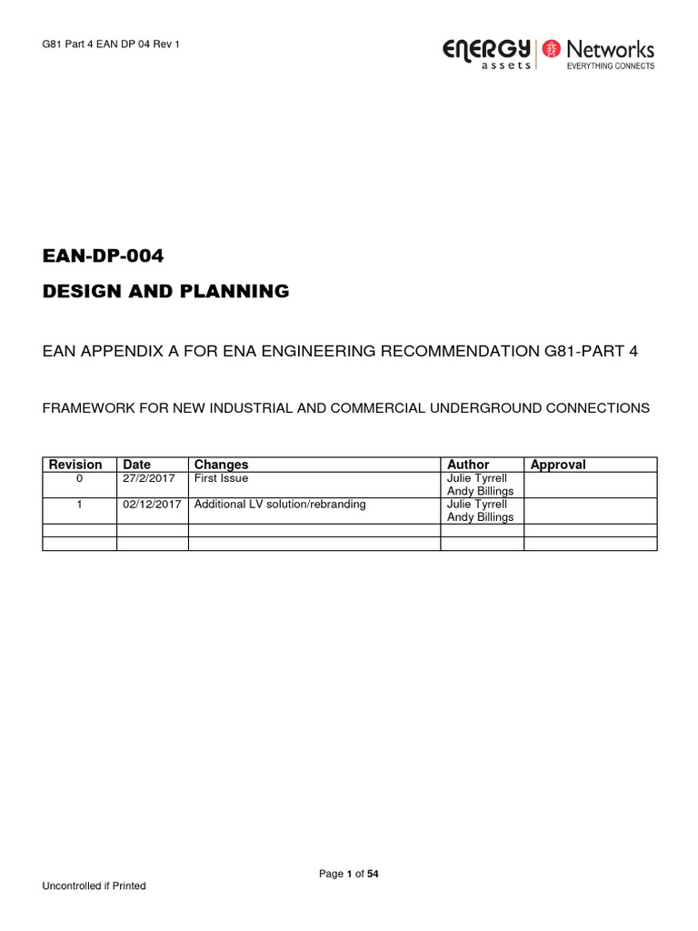 EAN DP 004 G81 Part 4 Rev1 | PDF | Electrical Substation | Fuse (Electrical)