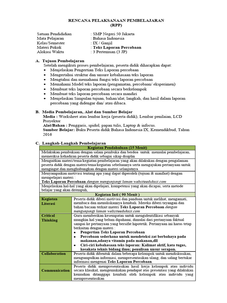 RPP Full 1 Tahun | PDF | Karier & Perkembangan