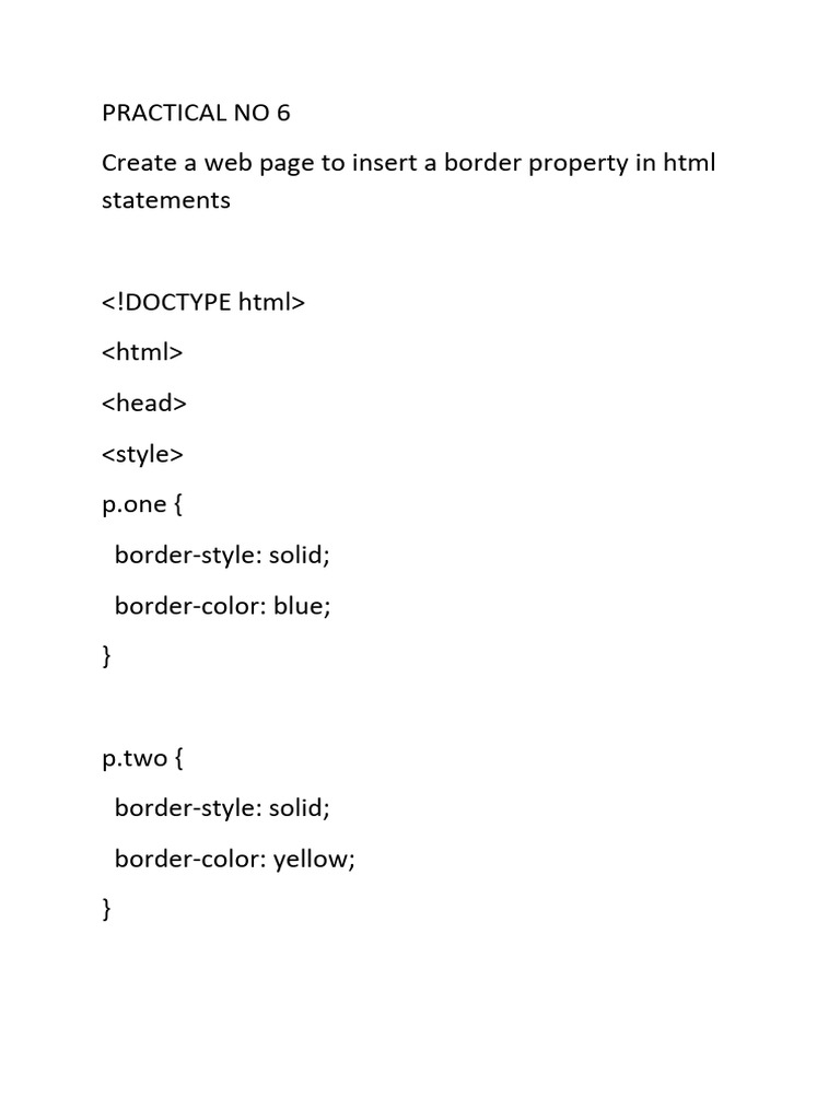 HTML Border Styling Guide | PDF | Career & Growth | Business