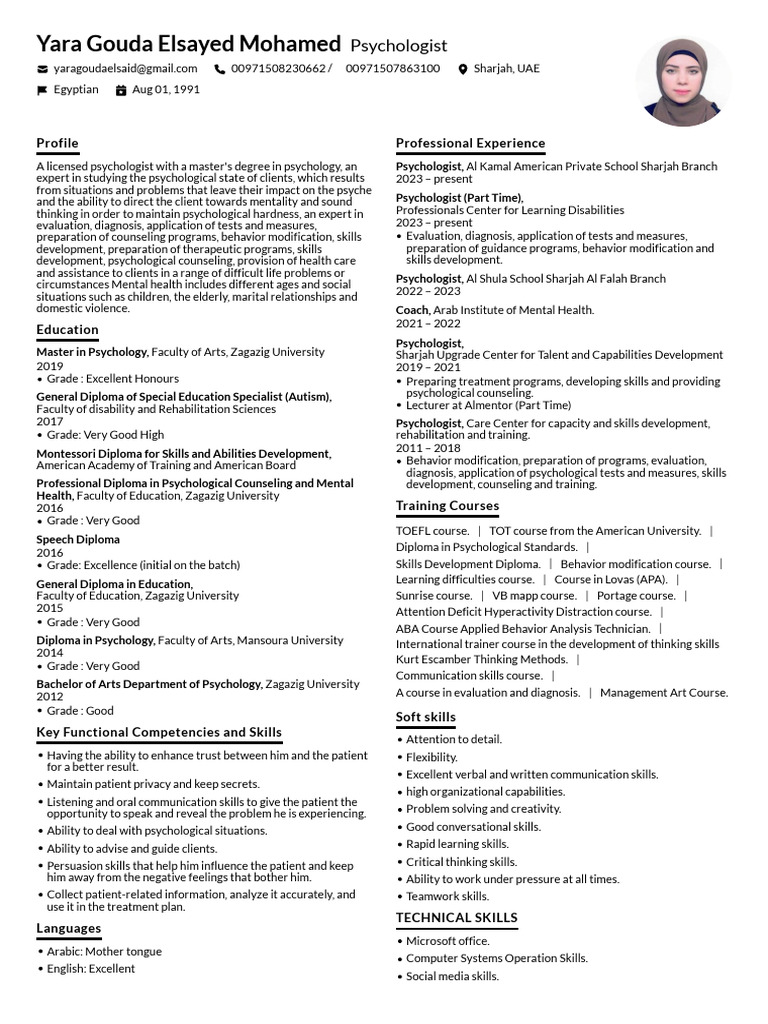 Yara Gouda Elsayed Mohamed (2) 2 | PDF | Psychologist | Psychology