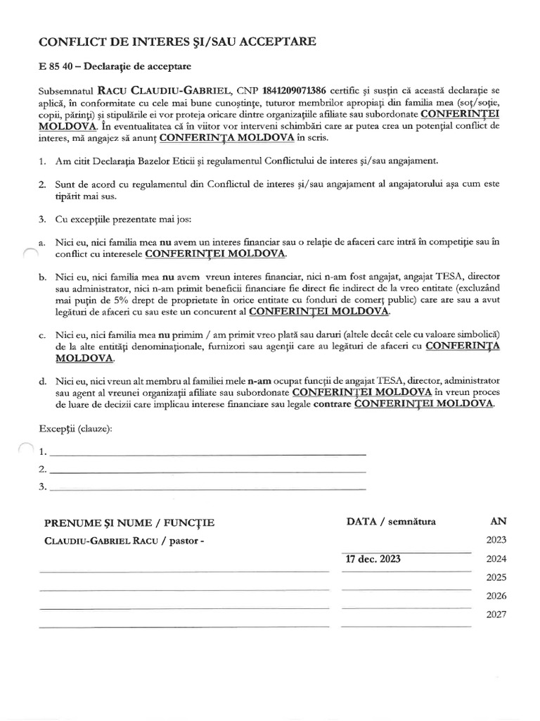 CIM AA Contract Comodat Auto Tel Racu C | PDF