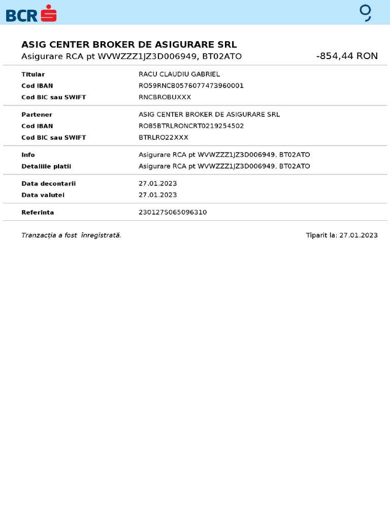 Tranzactie DR00010156178980 | PDF