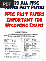 SPSC All Solved Past Papers 2013 To 2023 | PDF