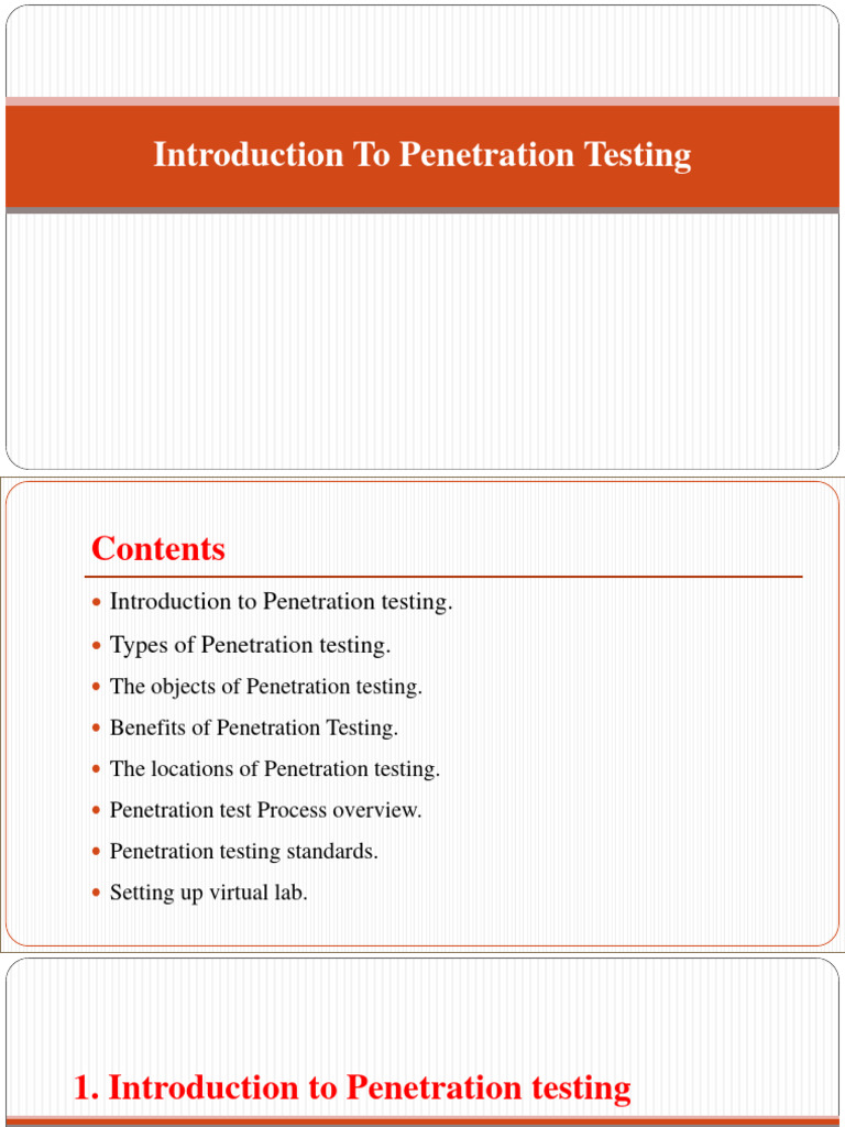 Introduction To Penetration Testing | PDF | Penetration Test ...