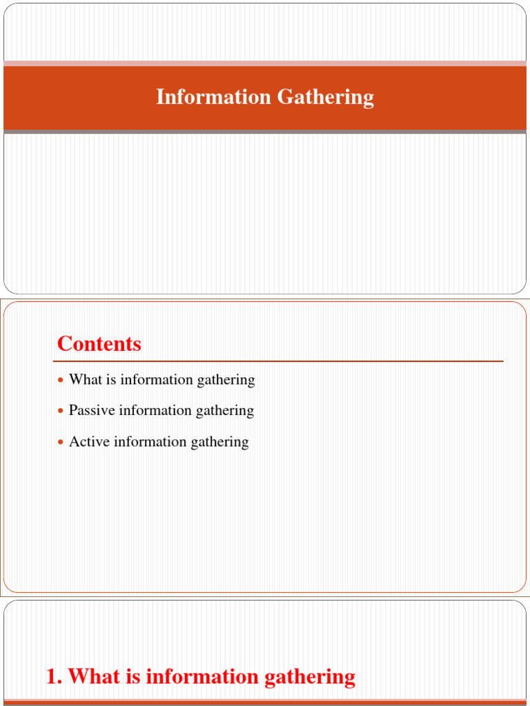 Information Gathering | PDF | Domain Name System | Transmission Control Protocol