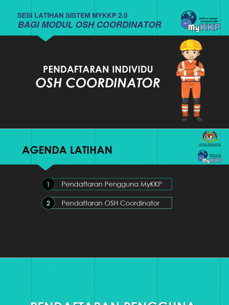 Modul Pendaftaran Osh Coordinator Di Mykkp | PDF