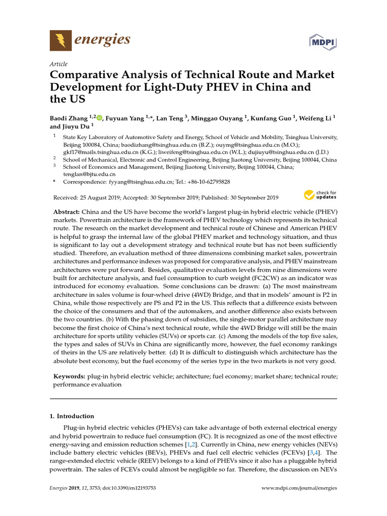 Energies 12 03753 v2 | PDF | Plug In Hybrid | Hybrid Electric Vehicle