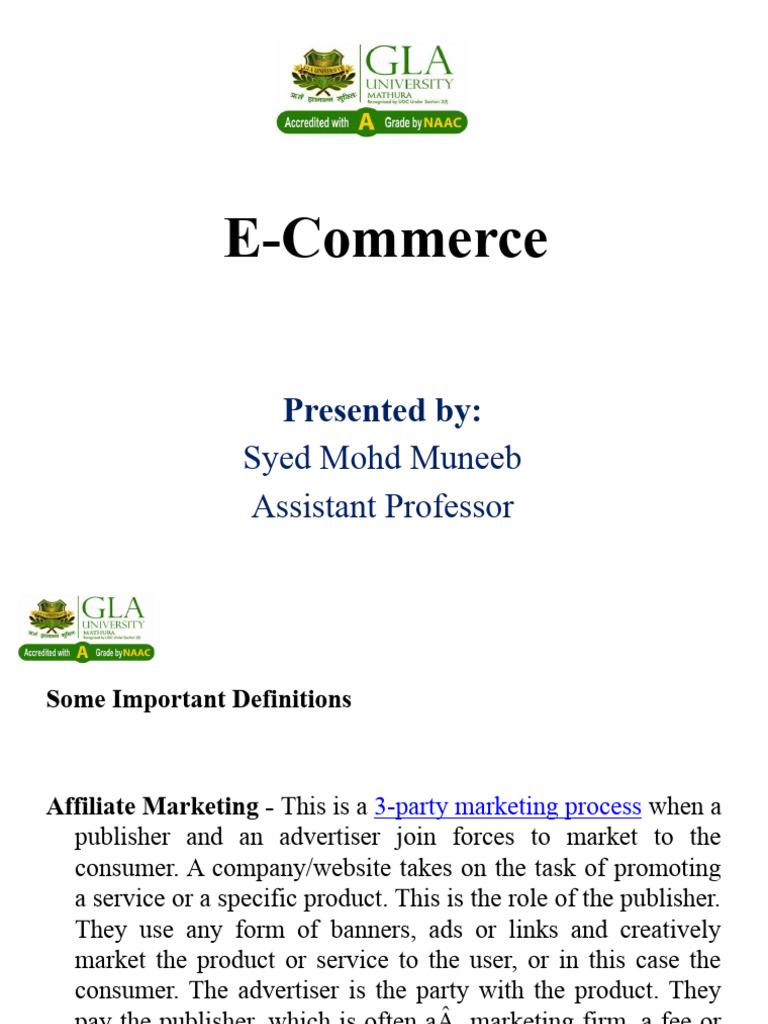 e-commerce class 6 | PDF | Search Engine Optimization | Logistics