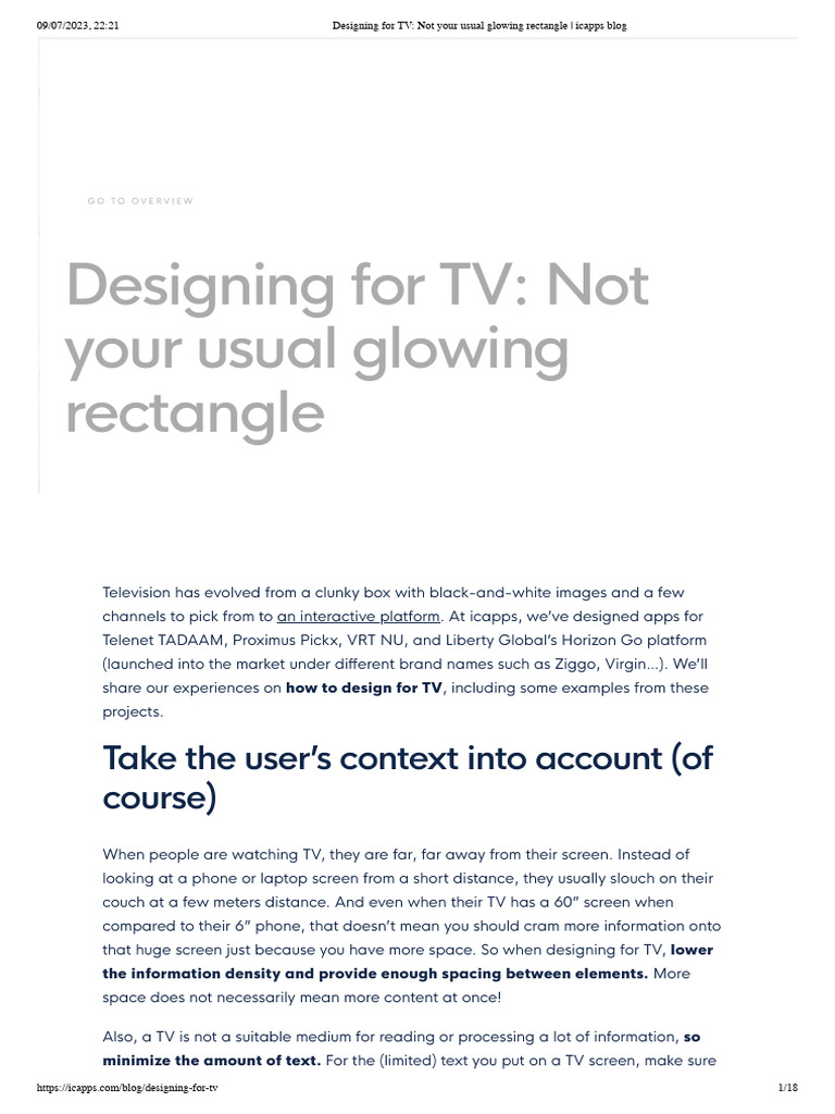 TV App Design Best Practices Guide | PDF | Television | Apple Tv