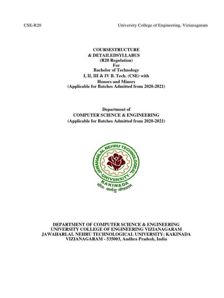 r20 Cse With Honors and Minors Final 22-10-2021 | PDF | Pointer (Computer Programming) | Network ...