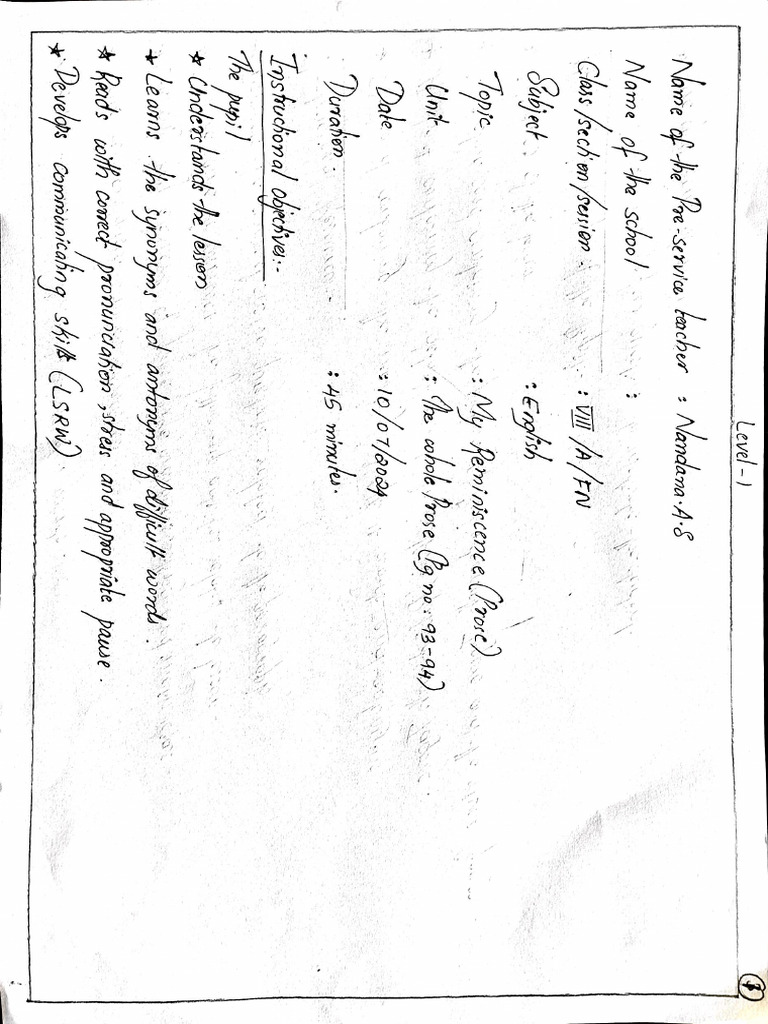 4) Nandana.a.S - Demonstration Level 1 | PDF