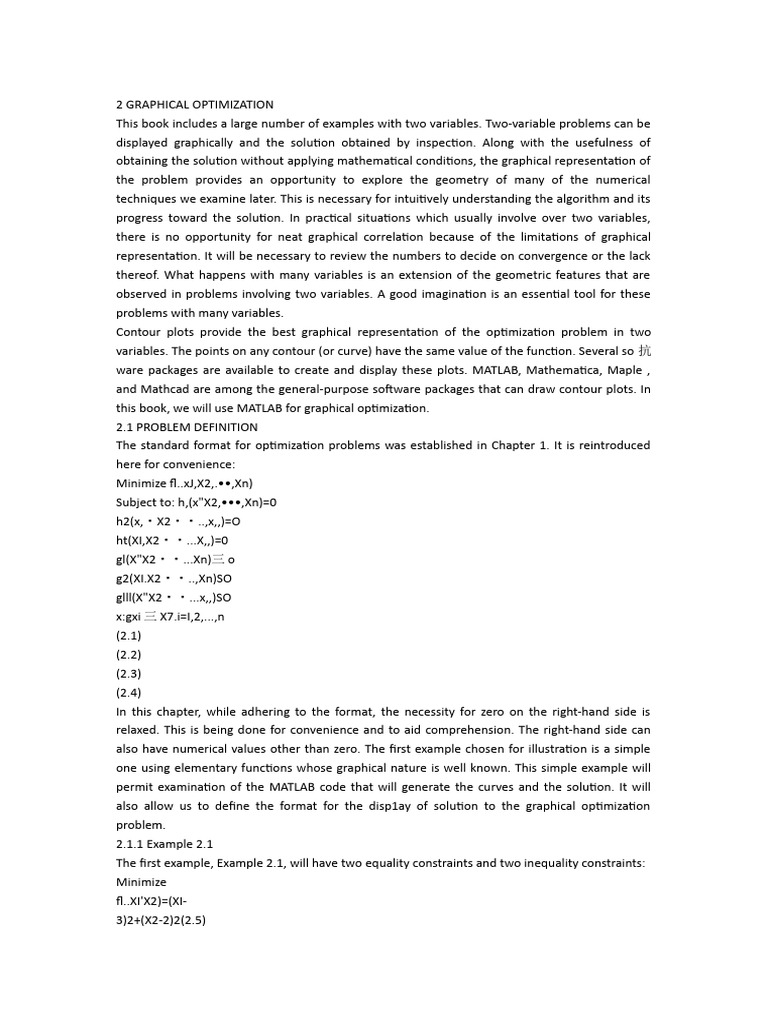 Graphical Optimization with MATLAB | PDF | Mathematical Optimization ...