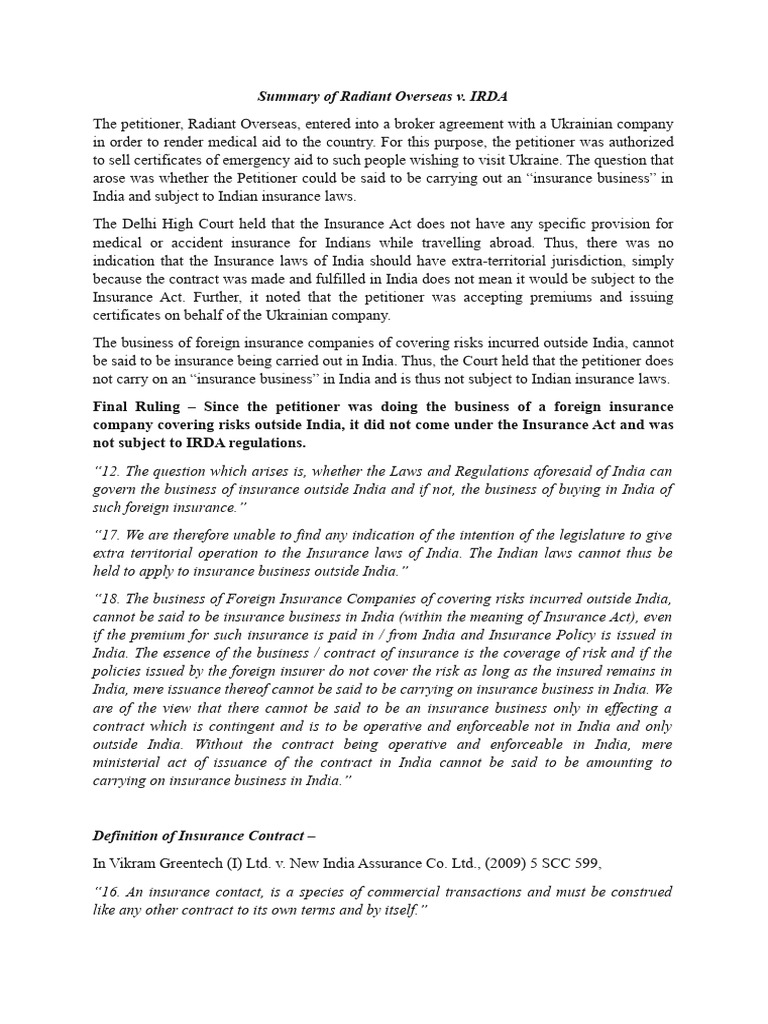 Insurance Note | PDF | Insurance | Insurance Broker