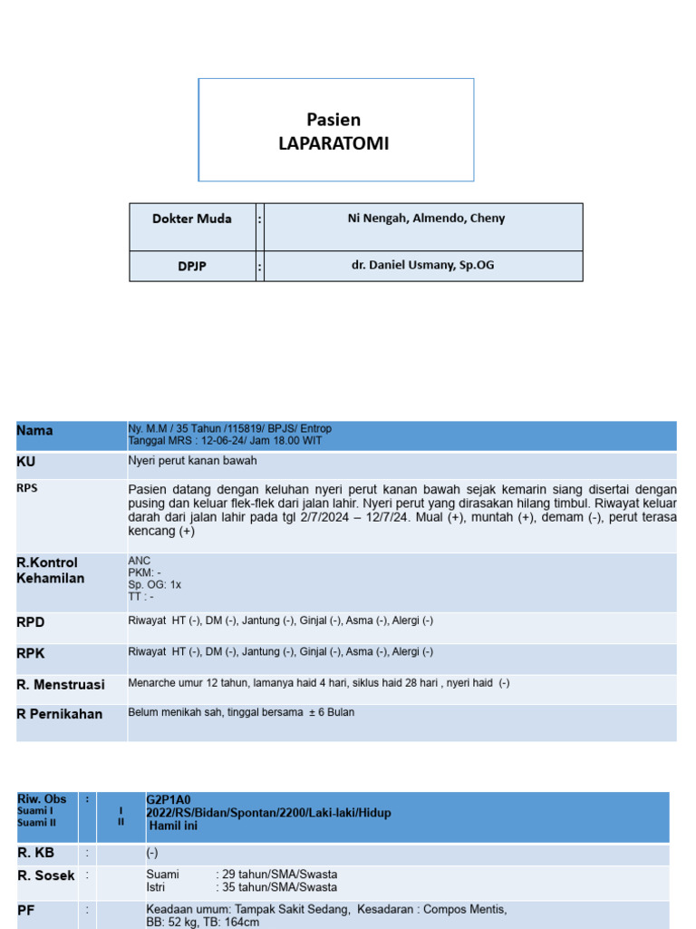 Panduan MR Laparatomi | PDF
