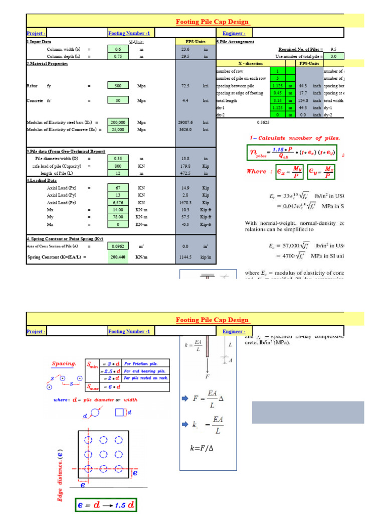 Pile Cap Design Calculations With CSI SAFE | PDF | Deep Foundation | Column Pile Cap Design Calculations With CSI SAFE | PDF | Deep Foundation | Column