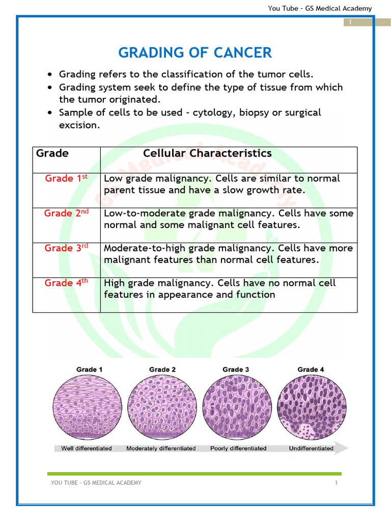 Cancer Grading and Treatment Overview | PDF | Leukemia | Lung Cancer