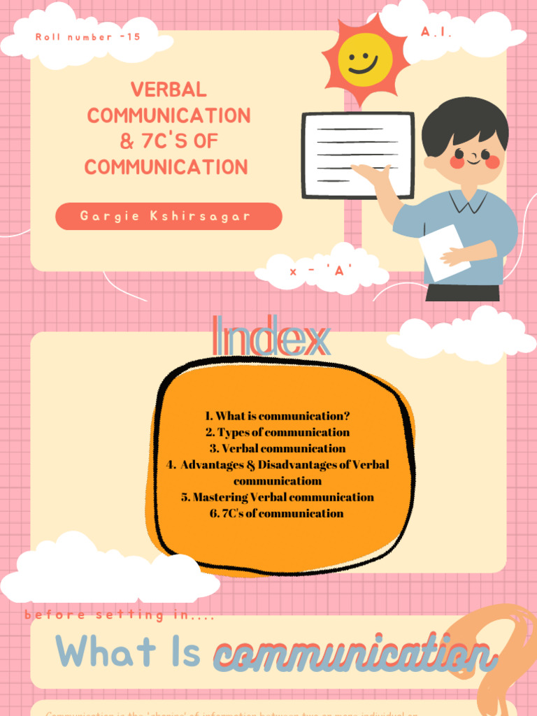 Verbal Communication and 7cs of Communication | PDF | Communication ...