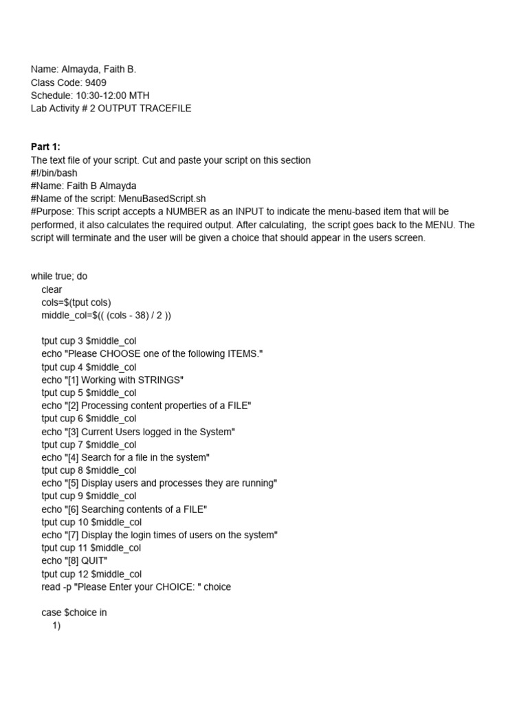 IT123 Lab Activity#2 | PDF | Login | Menu (Computing)