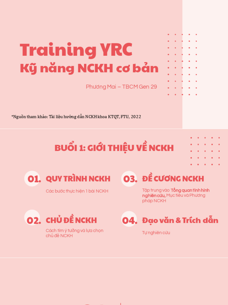Training NCKH | PDF