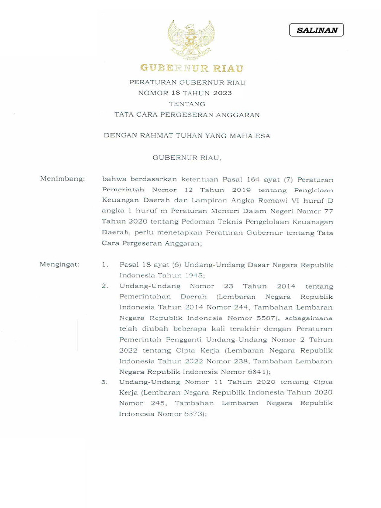 1699255056pergub No 18 Tahun 2023 Salin | PDF