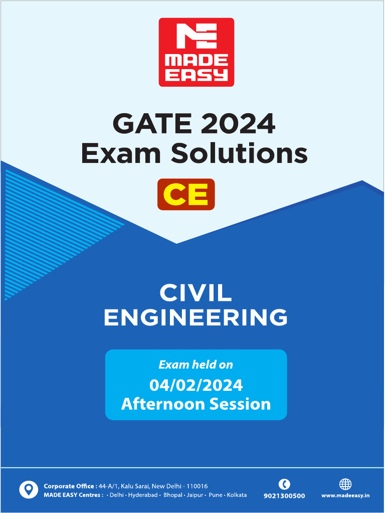 CE GATE 2024 - Afternoon Sol | PDF