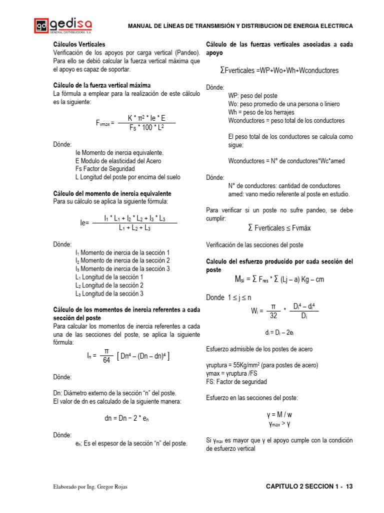 Manual LINEAS DE TRANSMISION Y DISTRIBUCION ELECTRICA - 88 | PDF | Física Aplicada e ...