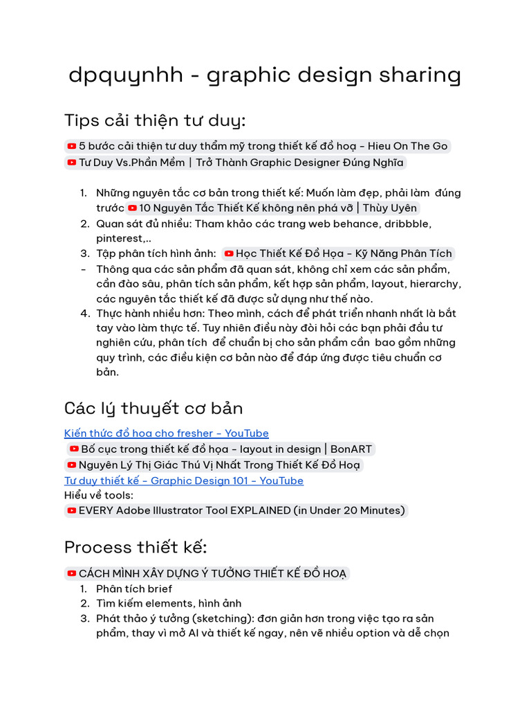 Dpquynhh - Graphic Design Sharing | PDF