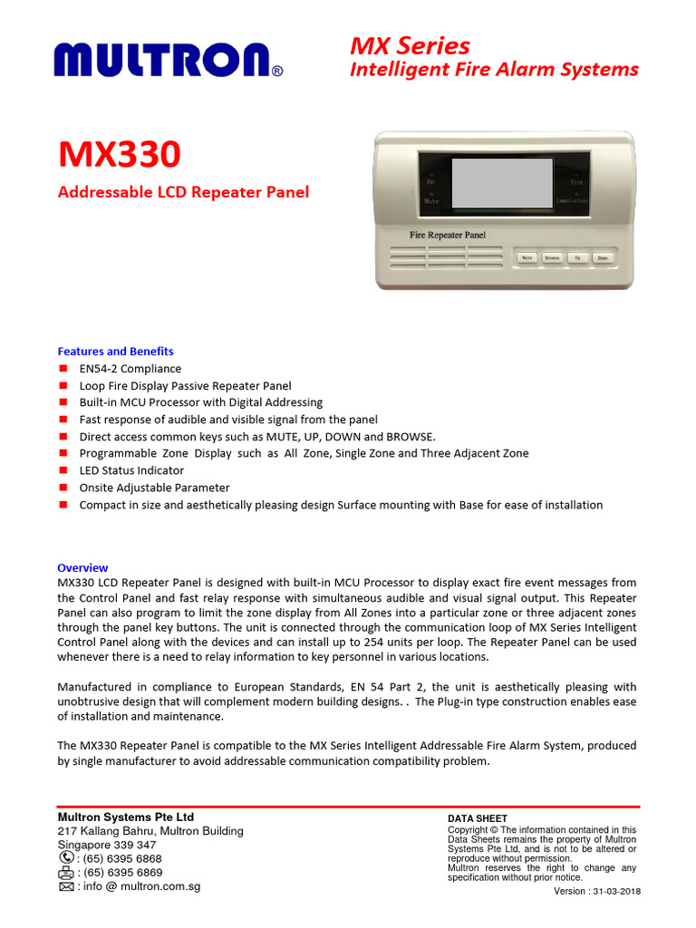 Multron MX330 V1.1 LCD Repeater | PDF | Microcontroller | Liquid ...