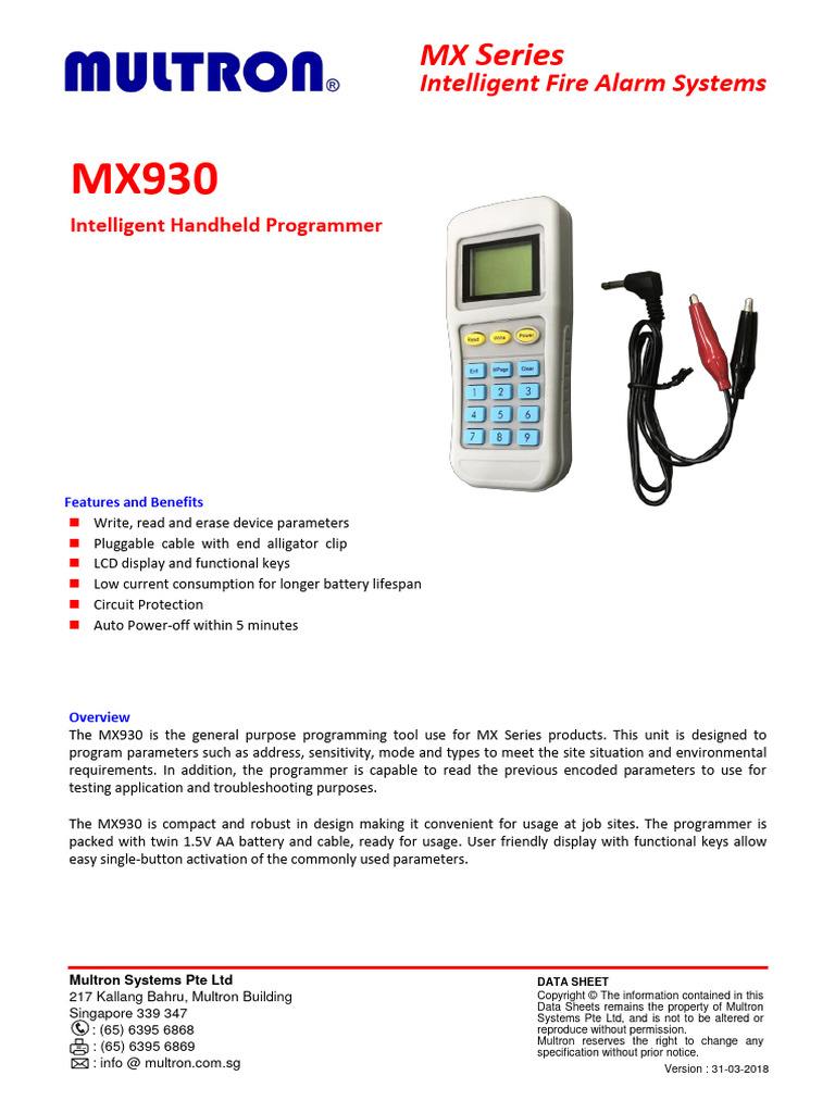 Multron-MX930-V1.1-Hand-Programmer | PDF | Computing | Computer Engineering